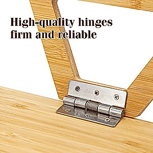 Bamboo Sofa Tray Rectangle Table Clip on Side Bed Sofa Arm Foldable Couch Tray with Phone Holder, Armrest Table Serving Tray for Drinks Coffee Snacks Remote Control