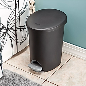 Sterilite 2.6 Gal./9.8 L Ultra StepOn Wastebaskets, 2.6 Gallon, Black