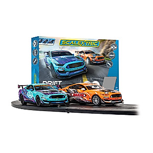 Scalextric C1421M Drift 360 Race Set - Mains Power Slot Car Race Track Sets, 1:32 Scale Set, Electric Racing Toys for Adults or Kids, Racetrack Games, Cars Gifts for Boys or Girls, Age 8+