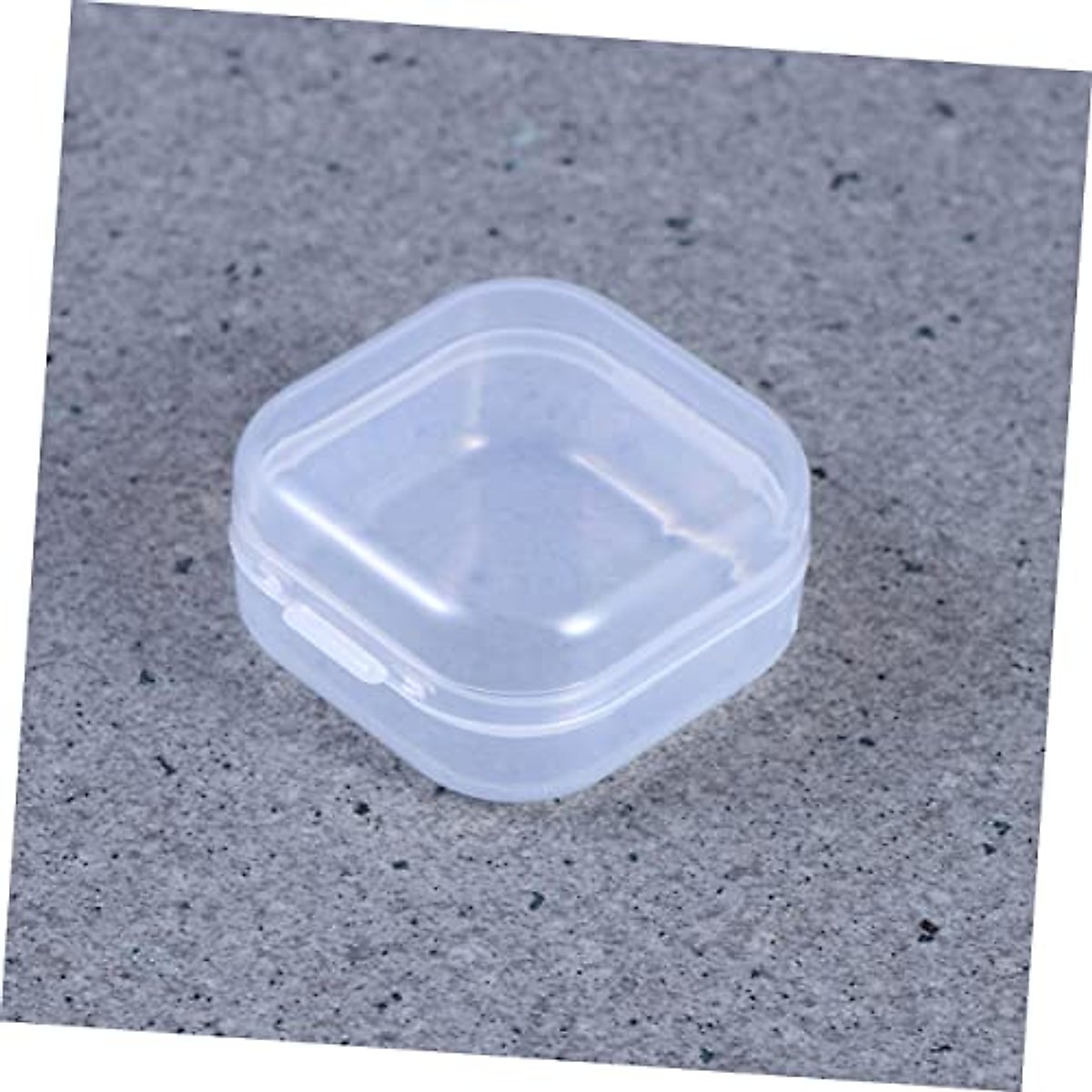 CLISPEED Transparent Plastic Box 192 pcs Plastic Containers Beads Display Bead Hinged Case Storage Lids Multipurpose Jewelry Square Clear Rectangular with S Beads Storage Containers Box