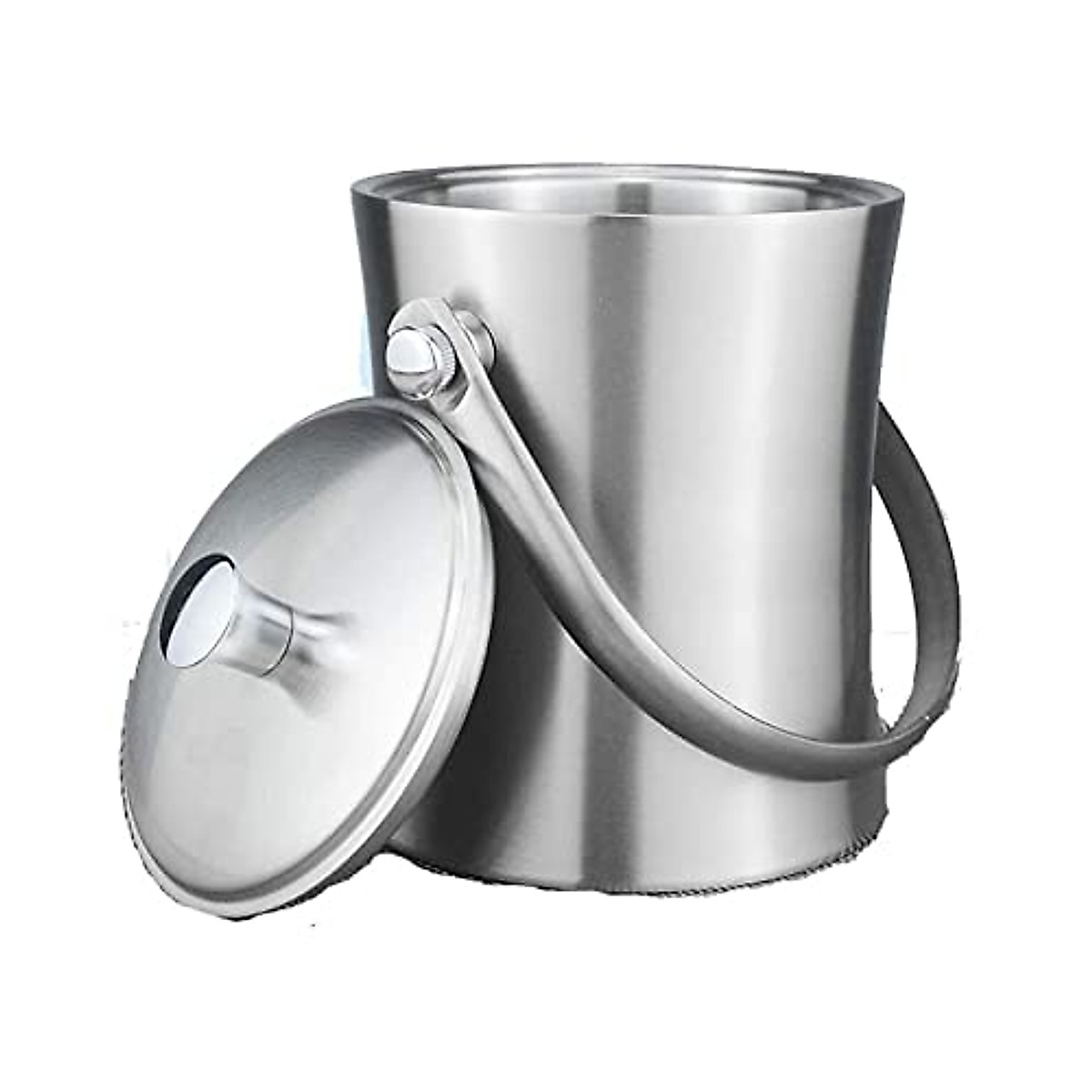 Ice Bucket for Freezer Ice Bucket Insulated Stainless Steel Double Walled Ice Bucket with Lid for Beer Wine Cooler (Size : 3L)