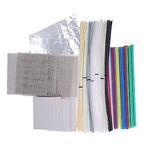 Plastic Welding Rods,106PCS Plastic Welding Rod 12 Colors ABS PP PU PE PA PC TPO Welder Rod for Car Bumper Kayak Repair Kit with Reinforcing Stainless Steel Mesh Plastic Welding Supplies, Plasti