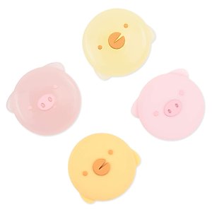 GeekShare 4PCS Cute Animal Theme Thumb Grip Caps,Soft Silicone Joystick CoverCompatible with Nintendo Switch/OLED/Switch Lite- Pig & Chicken
