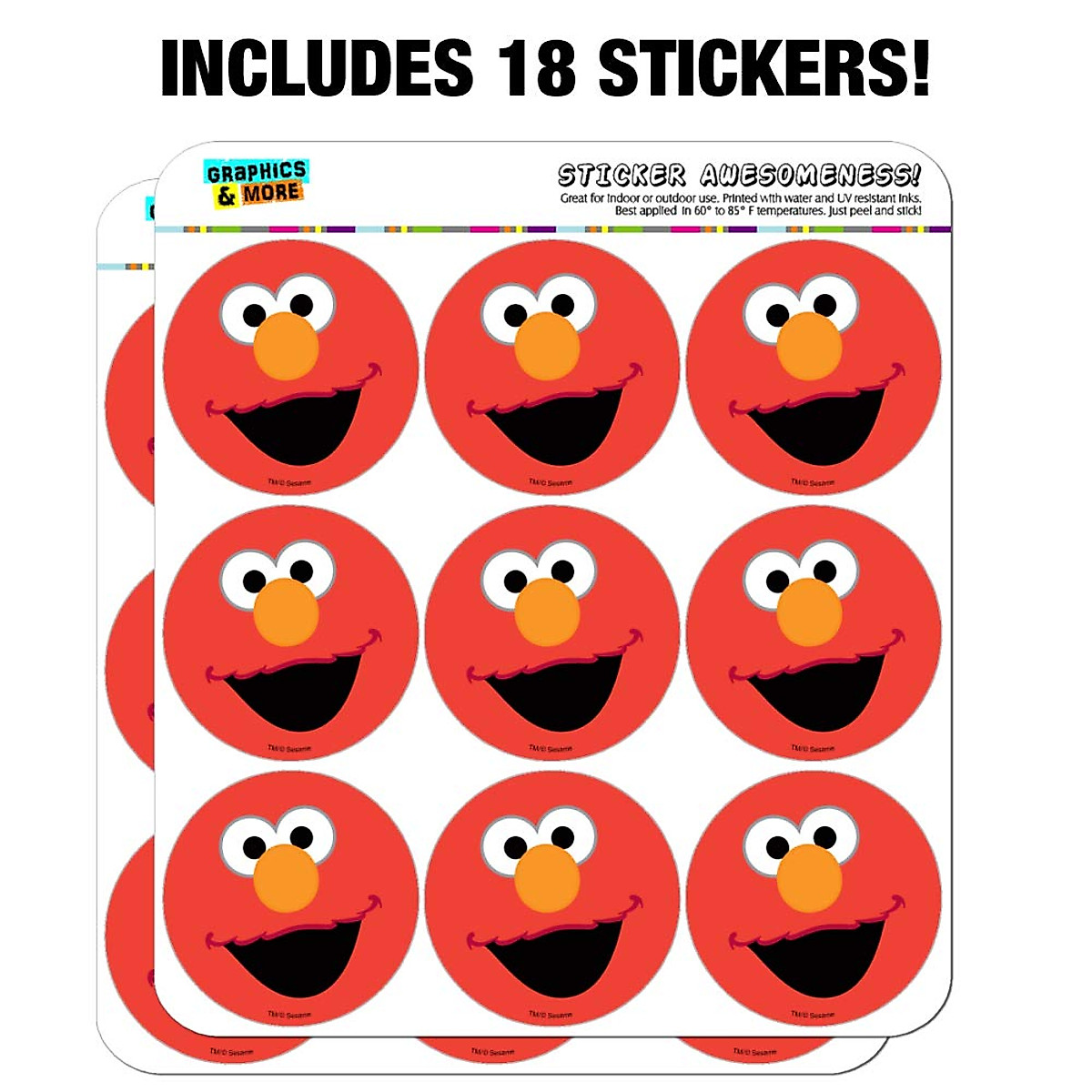 Sesame Street Elmo Face Planner Calendar Scrapbooking Crafting Stickers