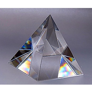 Amlong Crystal Clear Crystal Pyramid 4 inch with Gift Box