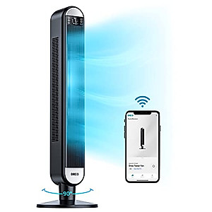 Dreo Cruiser Pro Tower Fan 90° Oscillating Fans & Tower Fan with Remote, 90° Oscillating Bladeless Fan, 42 Inch, Quiet with 6 Speeds, Large LED Display, Touchpad, 12H Timer
