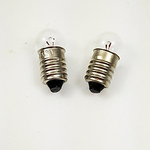 10x E10 6V / 0.5A 3W Light Bulb Miniature Screw Base Lamp Flashlight Torch Experiment Work Light (Box of 10)