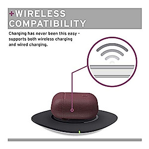 [U] by UAG Compatible with AirPods (1st Gen & 2nd Gen) Case Soft Smooth Silicone Stylish Dot Pattern Protective Cover with Carabiner Keychain, Dusty Rose