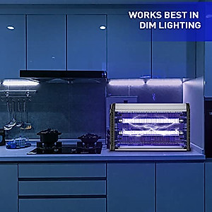 imirror Electric Bug Zapper, Indoor Insect Killer with 2 Replacement Bulbs, 20W Fly and Mosquito Killer, Easy to Clean, with Electric Circuit no-Load Protection