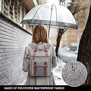 LOVEVOOK Laptop Backpack for Women Work Travel Teacher Commuter Backpack Business Computer Bag Doctor Nurse Bags College Backpack Purse Laptop Bag, Casual Daypack, 15.6 Inch, Grey