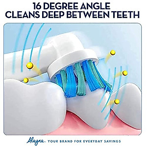 Replacement Brush Heads for Oral B- Pack of 4 Cross Generic Electric Toothbrush Heads for Oralb Braun- Crossact Toothbrushes Compatible with Most Oral-B Bases- Quality Action Bristles