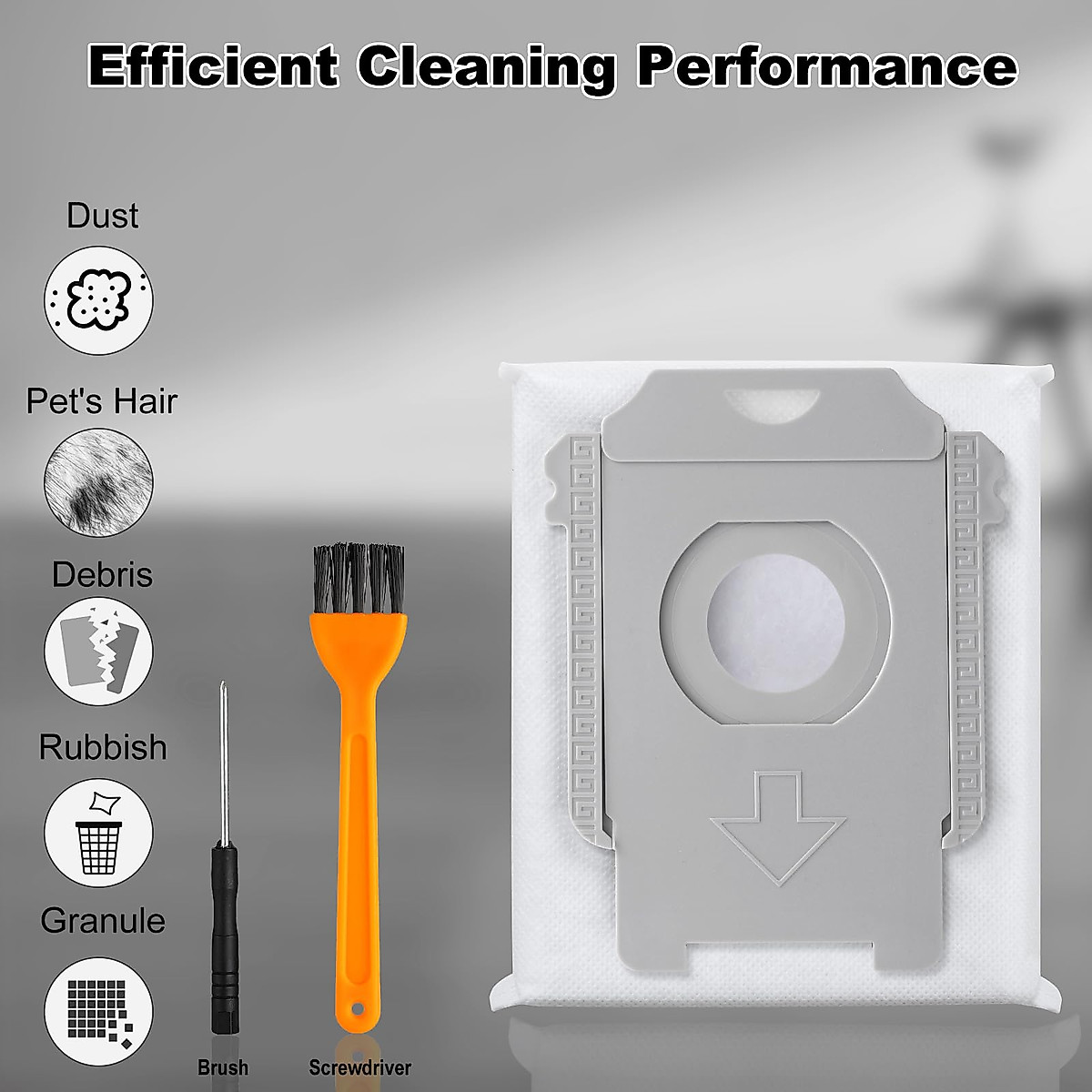 VBN 12 Pack Replacement irobot Vacuum Bags, Compatible with irobot Roomba i7, i7+,i3, i3+, i8, i8+, i4, i4+, i6, i6+,i1+, j7, j7+, S9, S9+,i & s & j Series Clean Base Automatic Dirt Disposal Bags