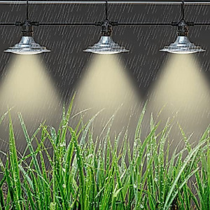 Espird Outdoor LED Grow Lights for Greenhouse Waterproof String Grow Light, Full Spectrum LED Plant Grow Light Lamp, Waterproof Greenhouse Grow Lights for Seedling, Veg, Flower (6-Bulbs)