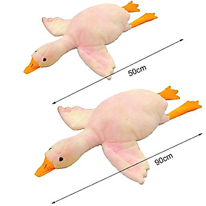 50/90cm Giant Goose Stuffed Animals Plush Toys Soft Pillow Cushion Cute Goose Plush Toy Stuffed Animals Toy Gifts for Kids Adults White 50cm
