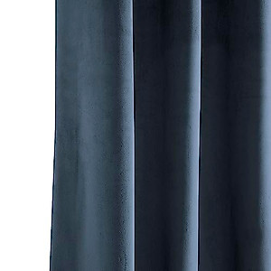 HPD Half Price Drapes Heritage Plush Velvet Grommet Curtains for Bedroom & Living Room 50 X 96, VPYC-161258-96-GR (1 Panel) London Blue