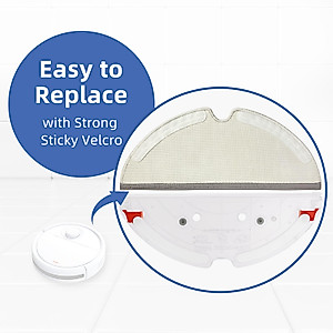 SONGRUI Replacement Spare Microfiber Mop Cloth Pad Compatible With Roborock E4, E5, S5, S5 Max, S6, S6 Pure, S6 MaxV, Q5, Q5 Pro, Q5 Pro+, Q7, Q7 Max, Q8 Max And Q8 Max+ Vacuum Robots 4 Pcs Kit