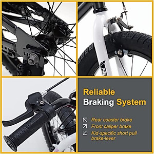 Royalbaby Kids Bike Boys Girls Freestyle BMX Bicycle With Kickstand Gifts for Children Bikes 18 Inch Red (RB18B-6R)