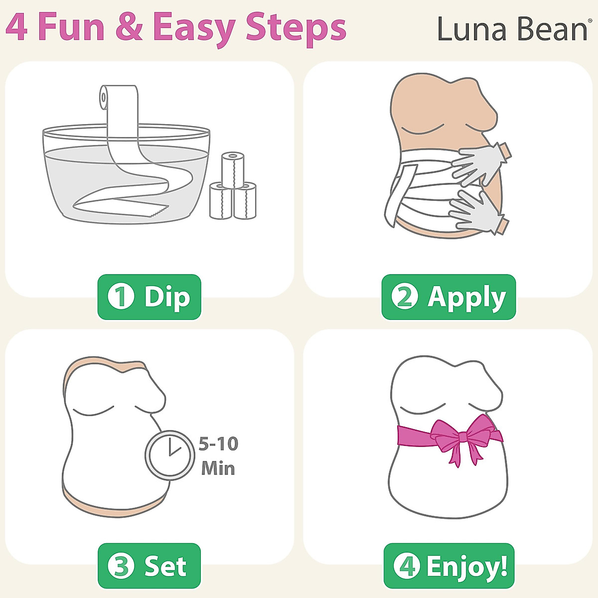 Plaster Cloth 1 Pack - Paper Mache for Sculptamold, Sculptures, and DIY Christmas Ideas - Plaster of Paris for Crafts & Arts Projects (4'' X 180'')