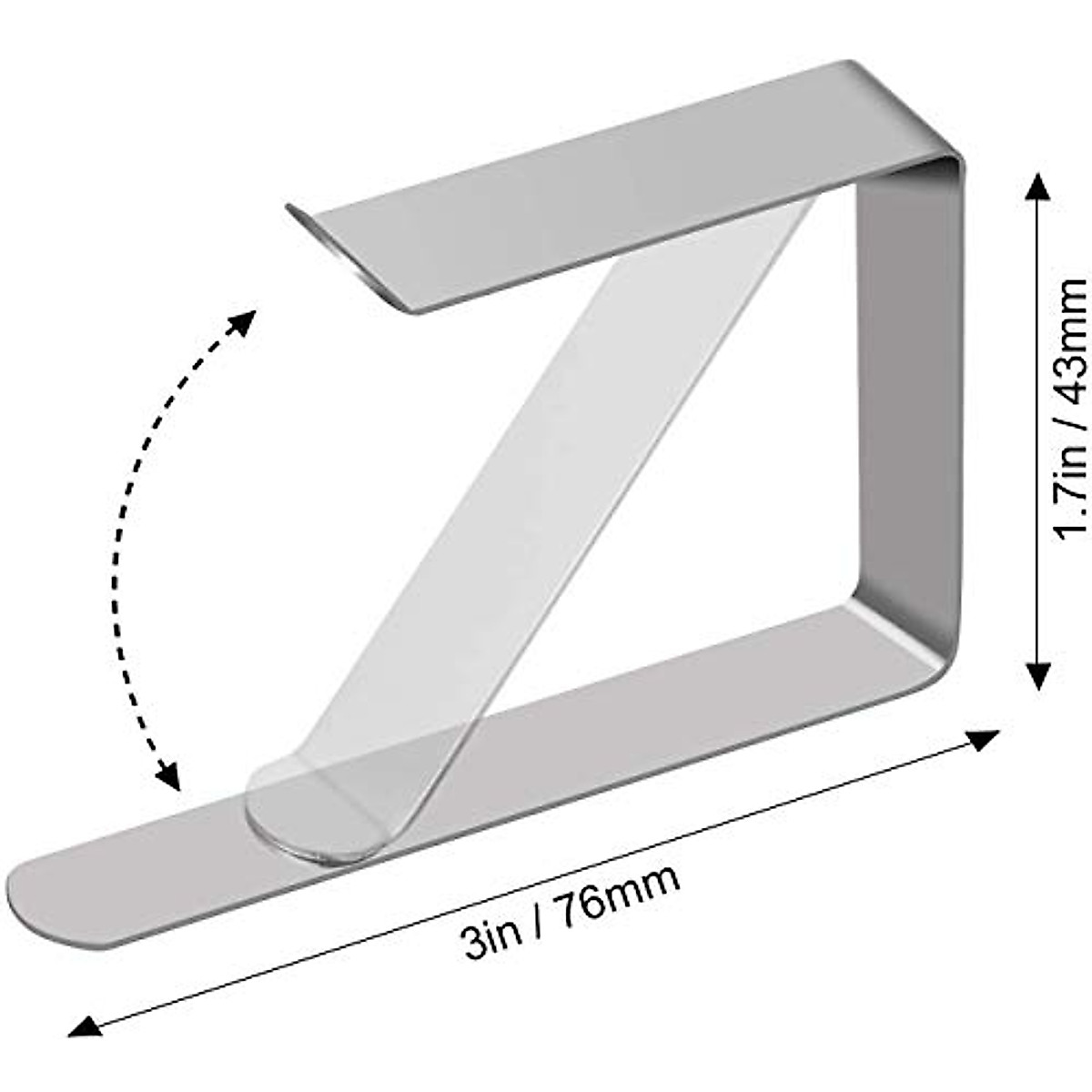 TriPole Tablecloth Clips 32 Pack Stainless Steel Table Cover Clamps Skirt Clips for Home Kitchen Restaurant Picnic Tables