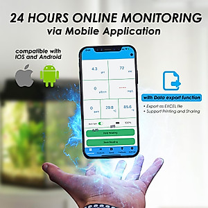 Bluetooth Swimming Pool Water Tester 6-in-1 EC/Salinity/pH/ORP/Temperature/Chlorine Meter, Wireless Floating Smart Pool Monitor Water Tester for Pools, Hot Tubs, & Swim Spas