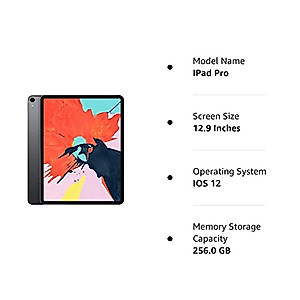 Apple iPad Pro 12.9-inch, 3rd Generation - Wi-Fi, 256GB - Space Gray (Renewed)