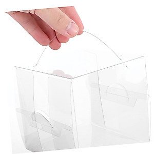 Didiseaon 10pcs Cake Boxes Cake Box Handles for Birthday Cupcake Bread Desserts Bakery Lightweight Sturdy Easy to Clean