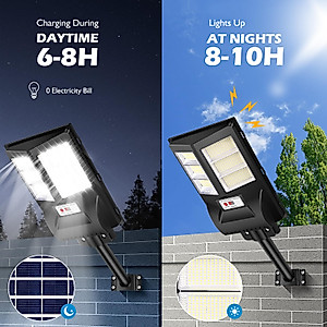 2 Pack Solar Street Lights Outdoor Waterproof,6500K 80000LM 756 LED Beads Dusk to Dawn Solar Flood Light,Solar Street Lights Wide Angle with Motion Sensor and Remote Control for Parking lot,Garage