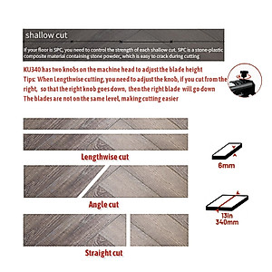 NLBFOU 13" Pro Vinyl Floor Cutter for LVP, LVT, SPC, PVC,VCT, WPC and Rigid Core Vinyl Plank Flooring,Honing Stone Included