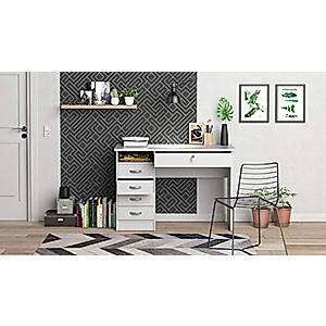 Tvilum Walden Desk with 5 Drawers, White