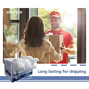 ARCTECH Dry Ice Packs for Coolers - Lunch Box Shipping Frozen Food Lunch Bags, Leak-Proof Gel Refrigerant, Reusable Ice Packs -Large Sheets, Long Lasting, Flexible, Absorb Water (16.5"x10" 6PACK)