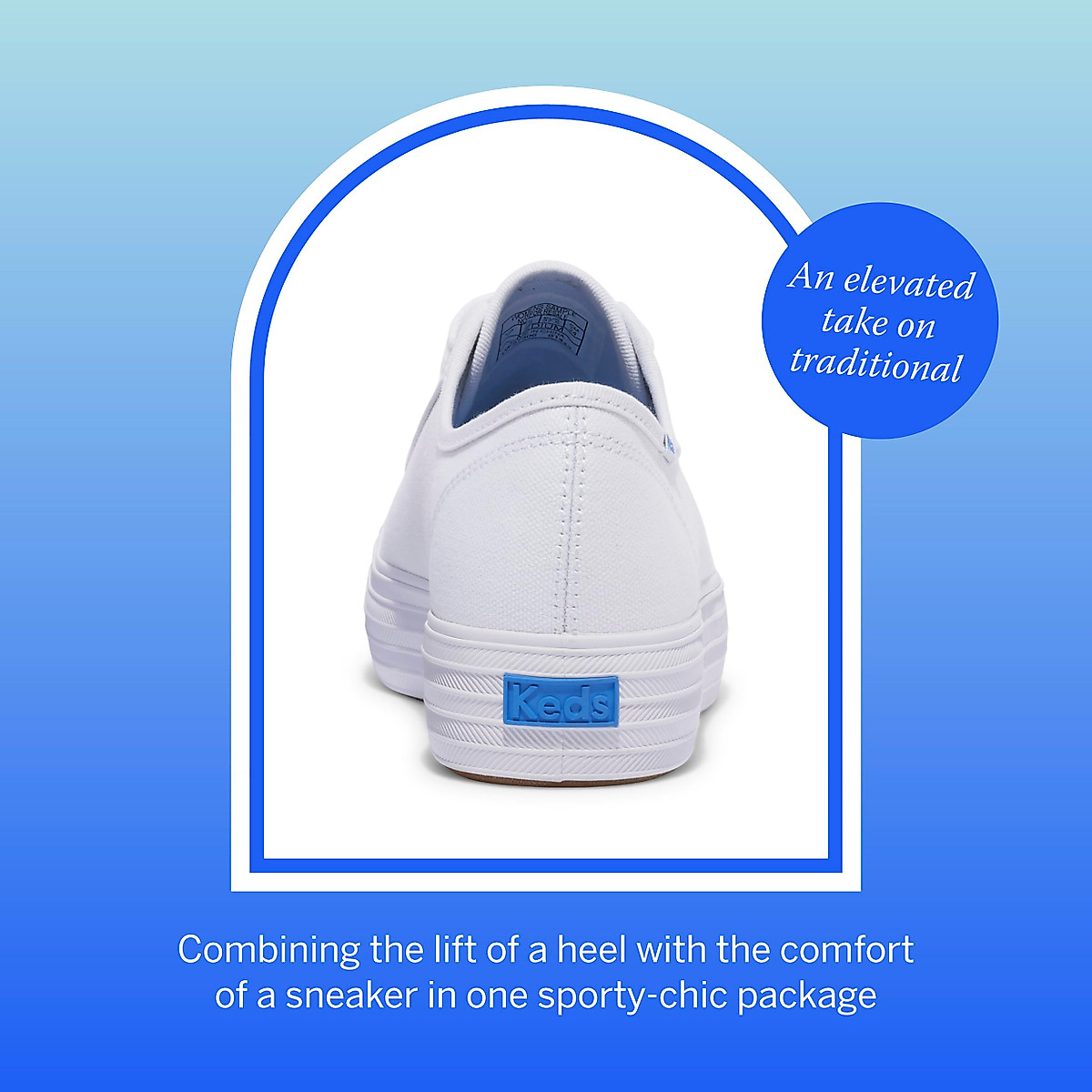 Keds Women's Triple Kick Sneaker, White Canvas, 10