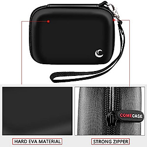 Carrying & Protective Case for Digital Camera, AbergBest 21 Mega Pixels 2.7" LCD Rechargeable HD/ Kodak Pixpro/ Canon PowerShot ELPH 180/190 / Sony DSCW800 / DSCW830 Cameras for Travel - Black