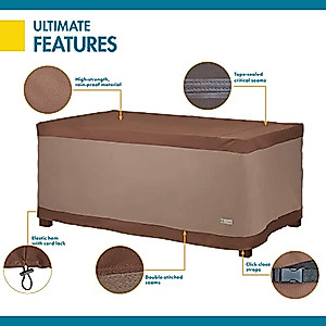 Duck Covers Ultimate Waterproof 84 Inch Rectangular Patio Table Cover, Outdoor Table Cover