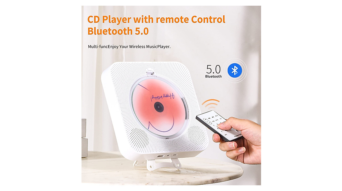 Yintiny Cute Bluetooth CD Player - Portability & Style