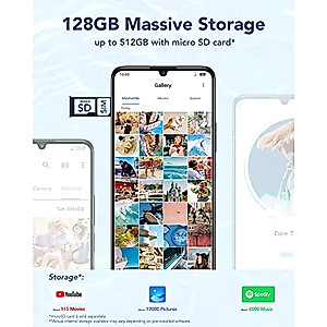 TCL 40XL 2023 Unlocked Cell Phone 4GB + 128GB, 6.75" 90Hz Display, Smartphone Android 13, 50MP AI Camera Mobile Phone, 5000 mAh, 4G LTE, US Version, Dark Gray