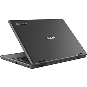 ASUS Flip CR1 11.6" HD Touchscreen Rugged Convertible 2 in 1 Chromebook, Intel Celeron N5100 Quad-Core, 1.10 GHz, 8 GB RAM, 32 GB eMMC + 128GB Memory Card, Dark Gray, Chrome OS + Accessories
