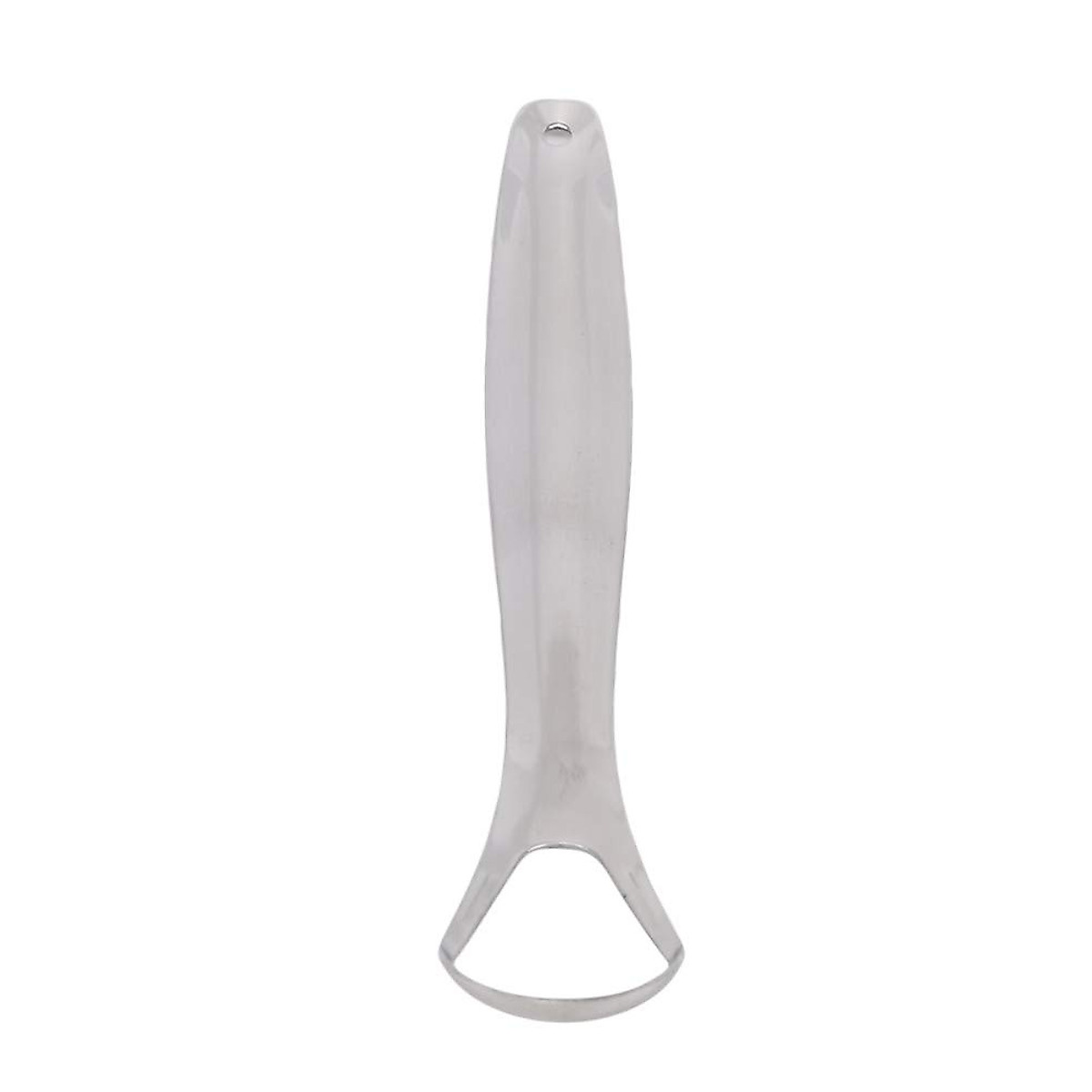 Flybloom Tongue Scraper, Reusable Portable Stainless Steel Tongue Cleaner Brush for Adults(Silver Color)