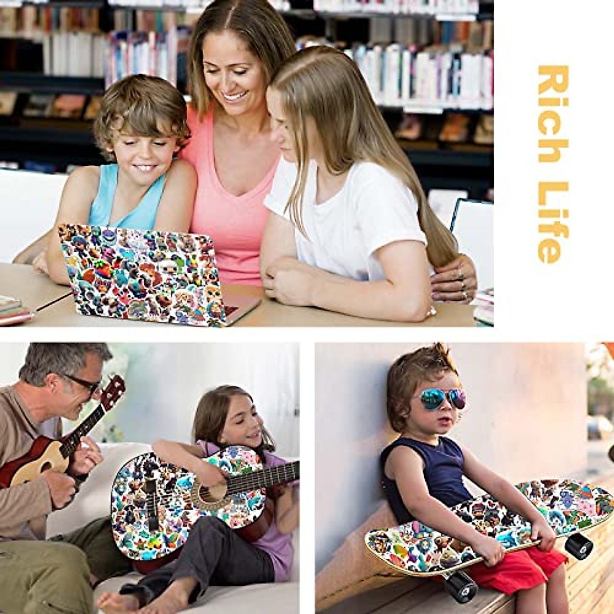 200 pcs Cute Animal vsco Vinyl Stickers, Kawaii Stickers for Girls, Cool Stickers for Boys, Sticker for Water Bottles, hydroflask, Laptop, Skateboard, Birthday Gifts for Kids, Girls, Boys, Teens