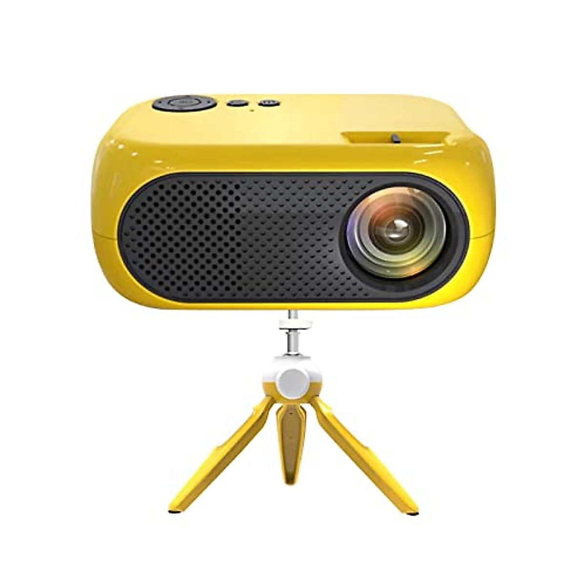 Projector, (U.S. Standard) LED Portable Mini Projector HD 1080P Projector U Disk Plug-in Card, Home HD Projector, with Tripod, External Audio Connection, Family Wonderful Gifts