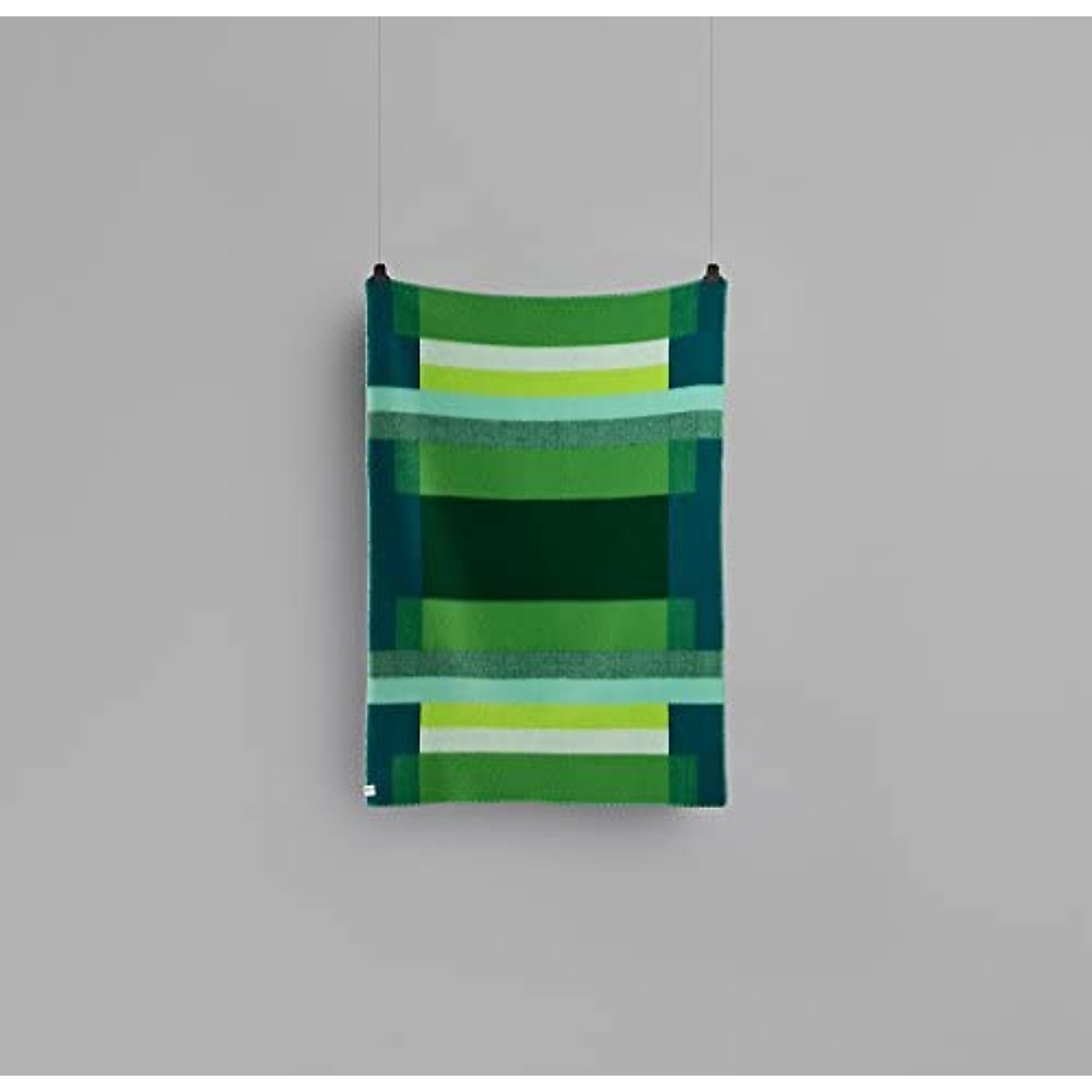 Roros Tweed Designer 100% Norwegian Wool Throw Blanket in Many Patterns (Mikkel in Green)