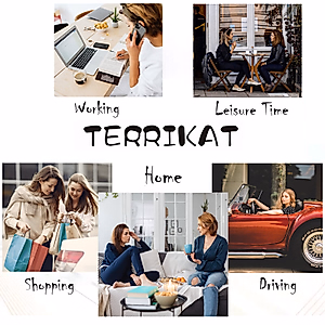 TERRIKAT Women's Casual Navy Loafers Cute Slip On Comfort Walking Flats Leather Driving Moccasins Fashion Closed Toe Boat Shoes 8.5 M US 1308-Lan8.5