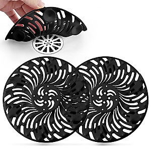 Shower Drain Hair Catcher, Silicone Hair Strainer for Bathtub, Bathroom Hair Stopper Drain Cover, 2Pack,Suitable for Bathroom, Laundry, Bathtub, Kitchen
