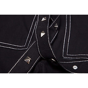 Cicilin Men's Fashion Hip Hop Rock Punk Gothic Sport Hiking Riding Casual Cargo Pants Street Dance Pants Harem Trousers Size 36 Black