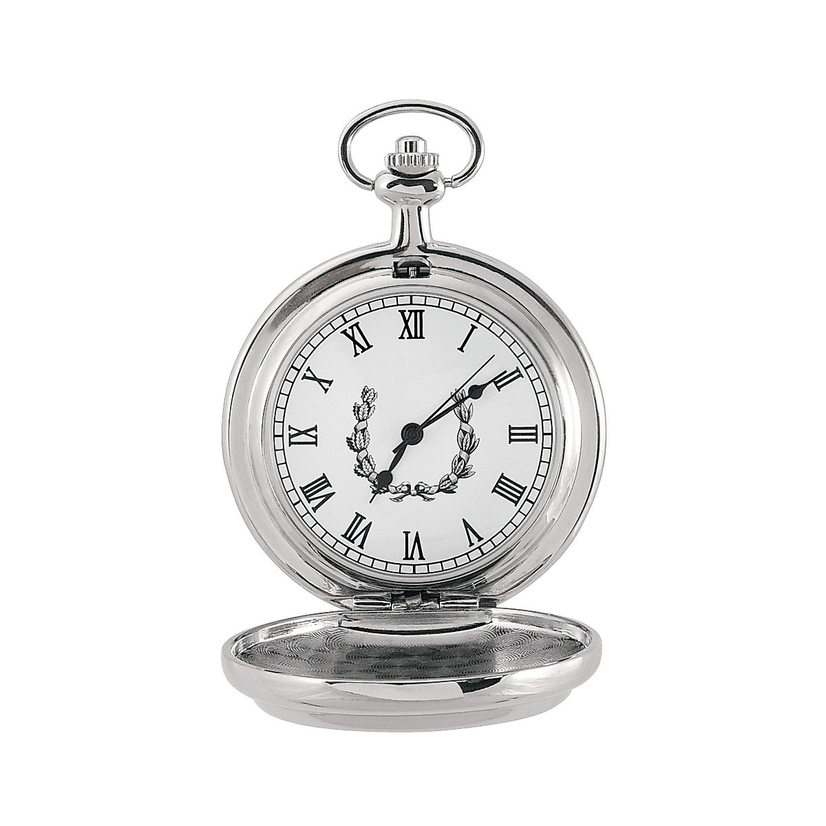 American Coin Treasures U.S. Coin Pocket Watch with American Bald Eagle Colorized JFK Half Dollar | Quartz Movement, Sweeping Second Hand, Roman Numerals | Silvertone Case | Authenticity Certificate