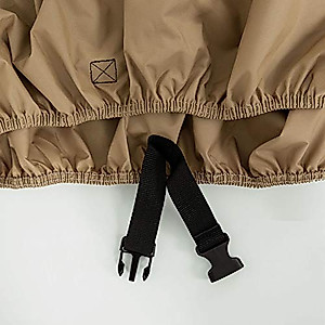 Tempera 72"D x 27.8"H Round Patio Furniture Cover , Outdoor Table , Sectioal Sofa Set Cover, Tear Resistant , Anti-UV Outside Table Cover Waterproof, Taupe