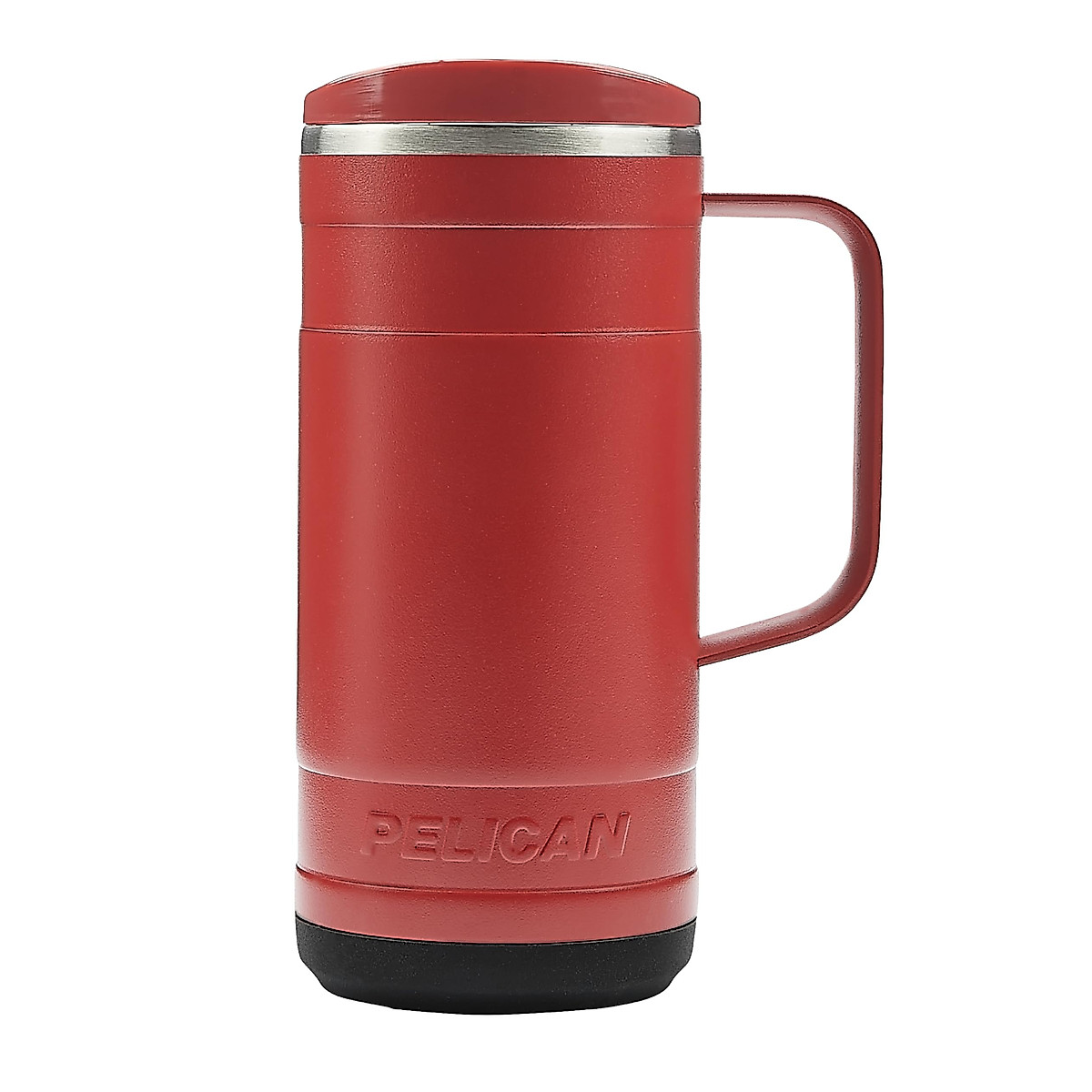 Pelican Hydration Pelican Ridge™ 18 oz Vacuum Insulated Tumbler - Recycled Stainless Steel Double Wall Travel with Dual Lid, Powder Coated Insulated Coffee Mug For Hot Cold Drinks, Brick