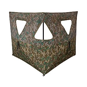 Primos Hunting DoubleBull 2-Panel Stakeout Blind with 3 Shoot Through Ports in Mossy Oak Greenleaf Camo