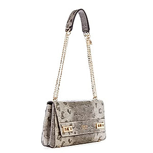 GUESS Katey Flap Shoulder Bag, Charcoal