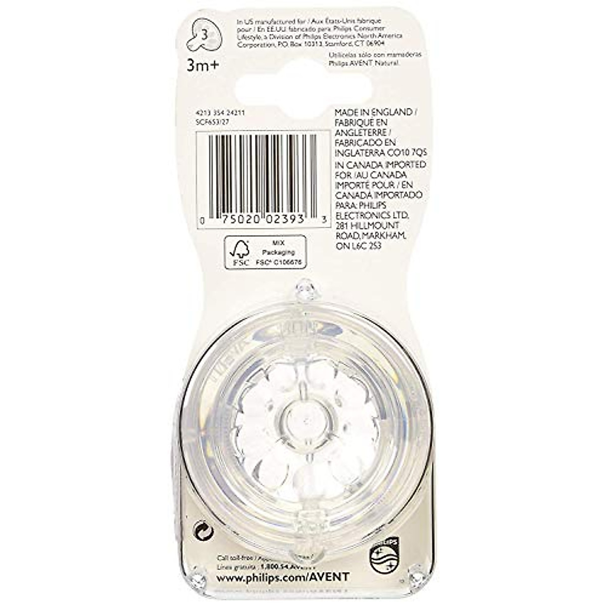 Philips Avent Natural Nipple Medium Flow - 6 Pack