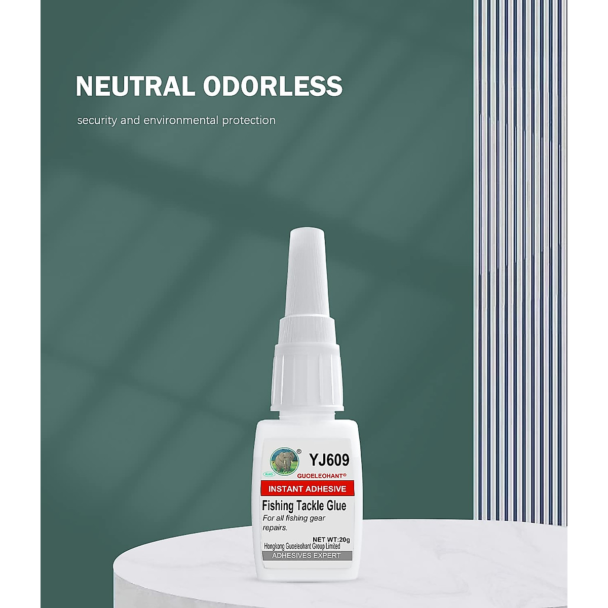 Weglau Fishing Tackle Glue, Fast Bonding Fishing Rod Glue, Suitable for all fishing gear repairs such as bar and rope connection, fishing rod crack repair, bracket repair, drift box repair, etc. - 20g